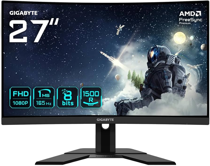 Gigabyte G27FC 27" 165Hz FHD FreeSync Curved Gaming VA Monitor - Price ...