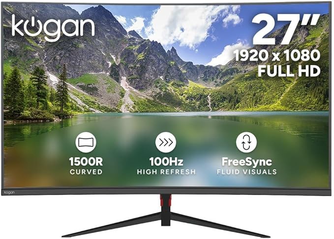 Kogan 27" Curved Full HD 100Hz FreeSync Monitor (1920 x 1080) - Price ...