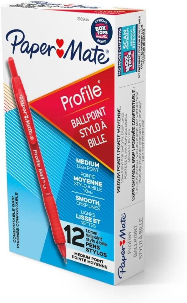 Paper Mate Profile Ball Pen RT Red Box of 12 - Price History ...