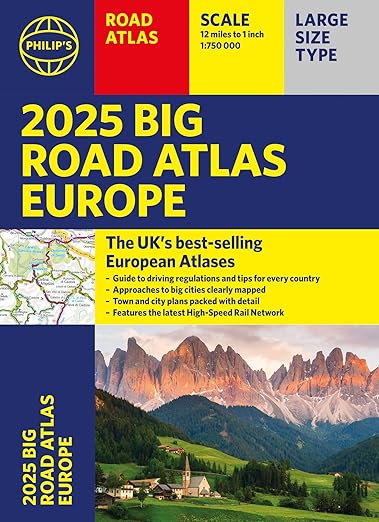 2025 Philip's Big Road Atlas of Europe by Philip's Maps - Price History ...