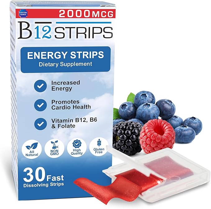 Essential Source Vitamin B12 Complex 2000mcg 30 Fast Dissolving Strips ...